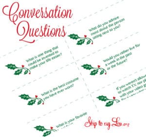 Printable Dinner Conversation Starters | Skip To My Lou