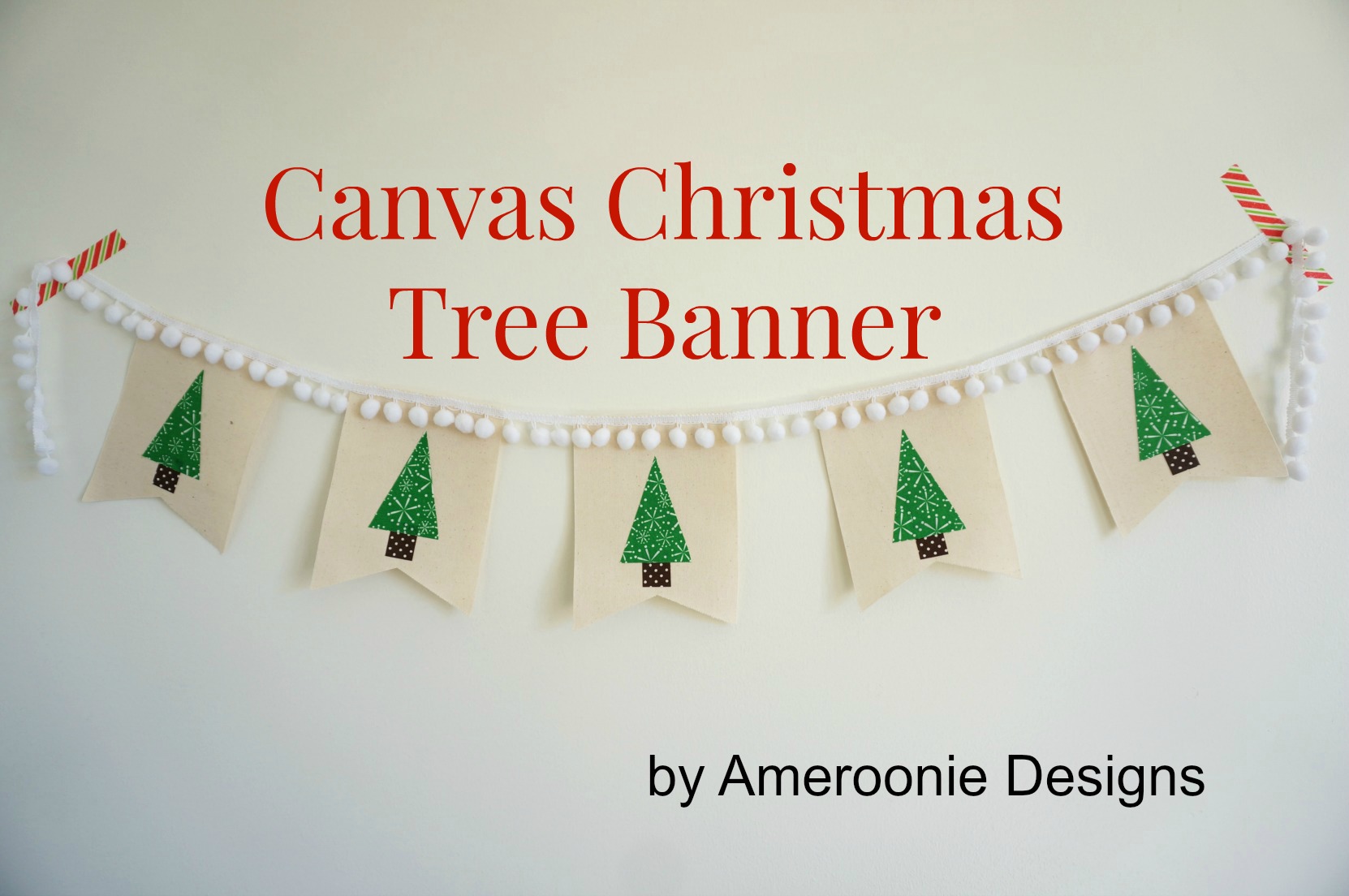 Canvas Christmas Tree Banner | Skip To My Lou