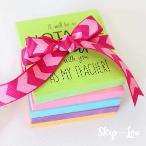 Post it Note Back to School Teacher Gift | Skip To My Lou