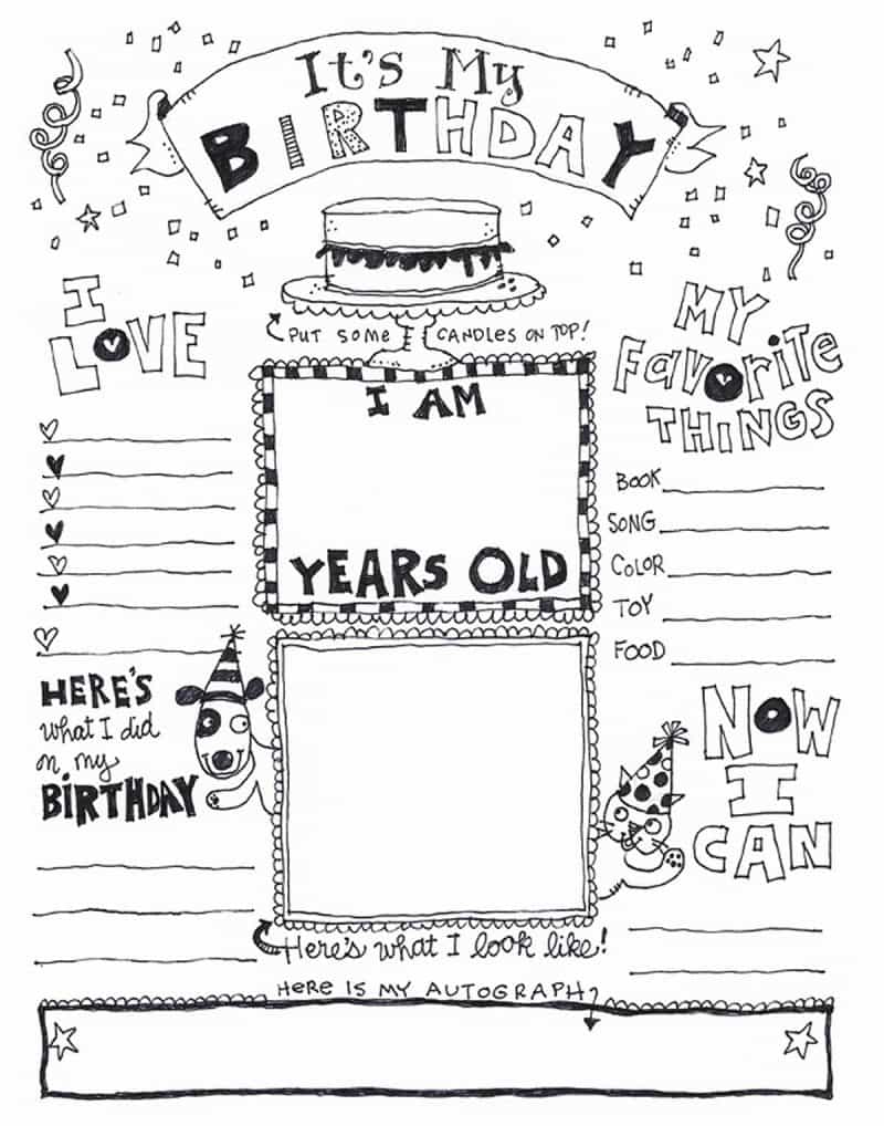 Happy Birthday Coloring Pages | Skip To My Lou
