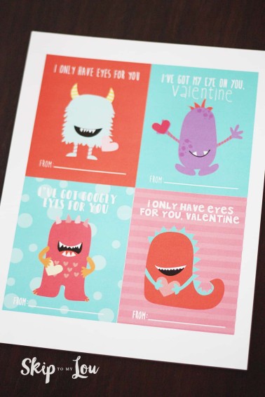 Monster Valentines for kids | Skip To My Lou