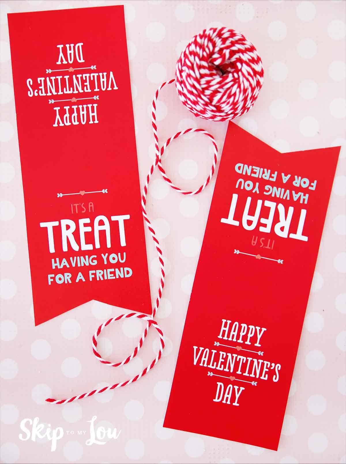 Valentines Day tags for your treats! | Skip To My Lou