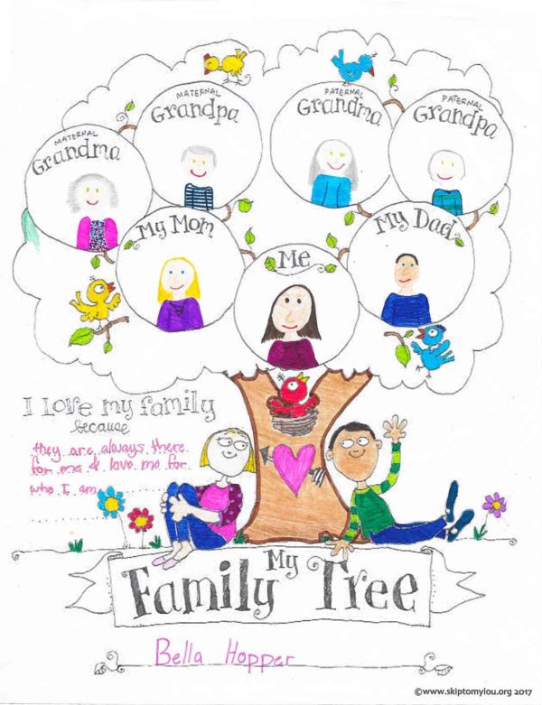 FREE Printable Family Tree Coloring Page | Skip To My Lou