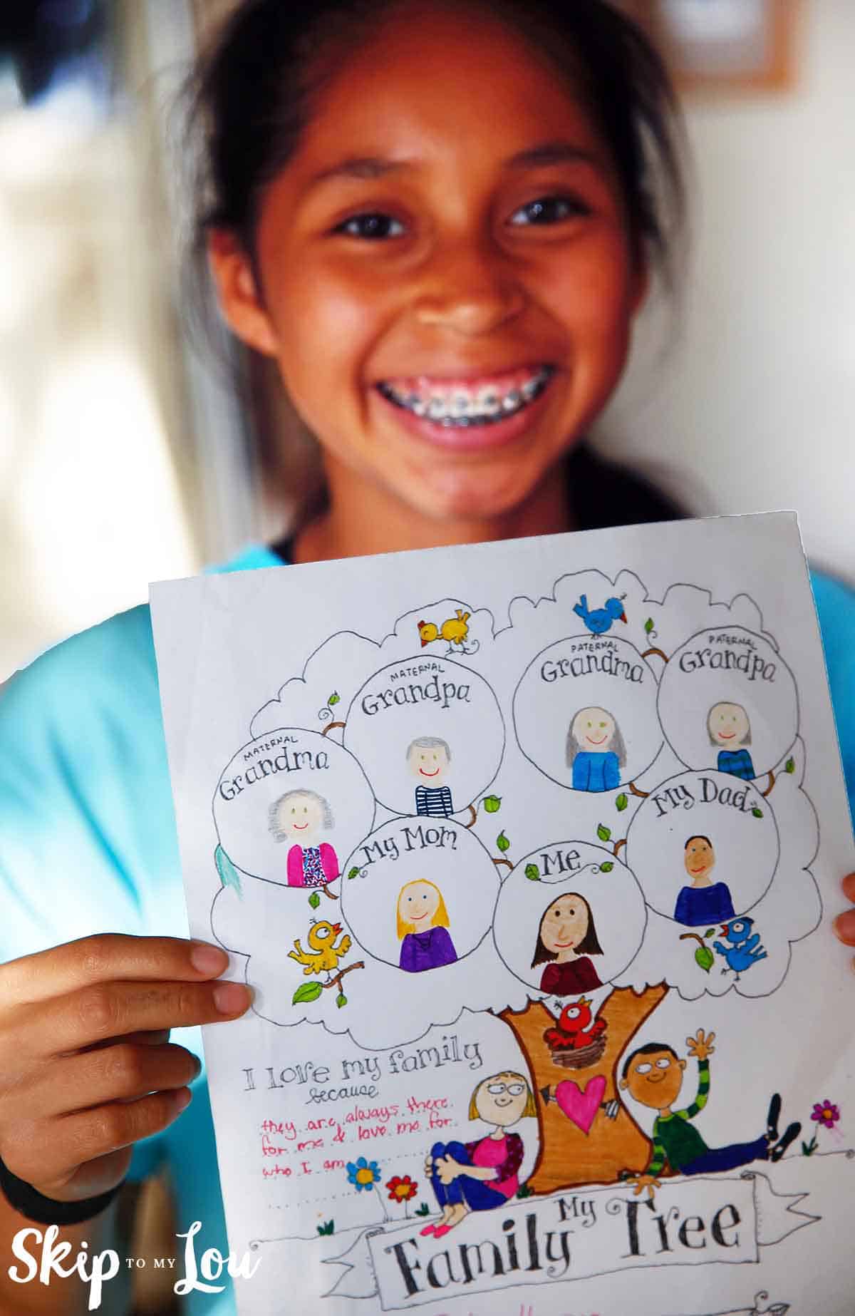 FREE Printable Family Tree Coloring Page | Skip To My Lou