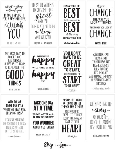 Amazing Life Quotes to Inspire! {FREE PRINTABLE CARDS} | Skip To My Lou