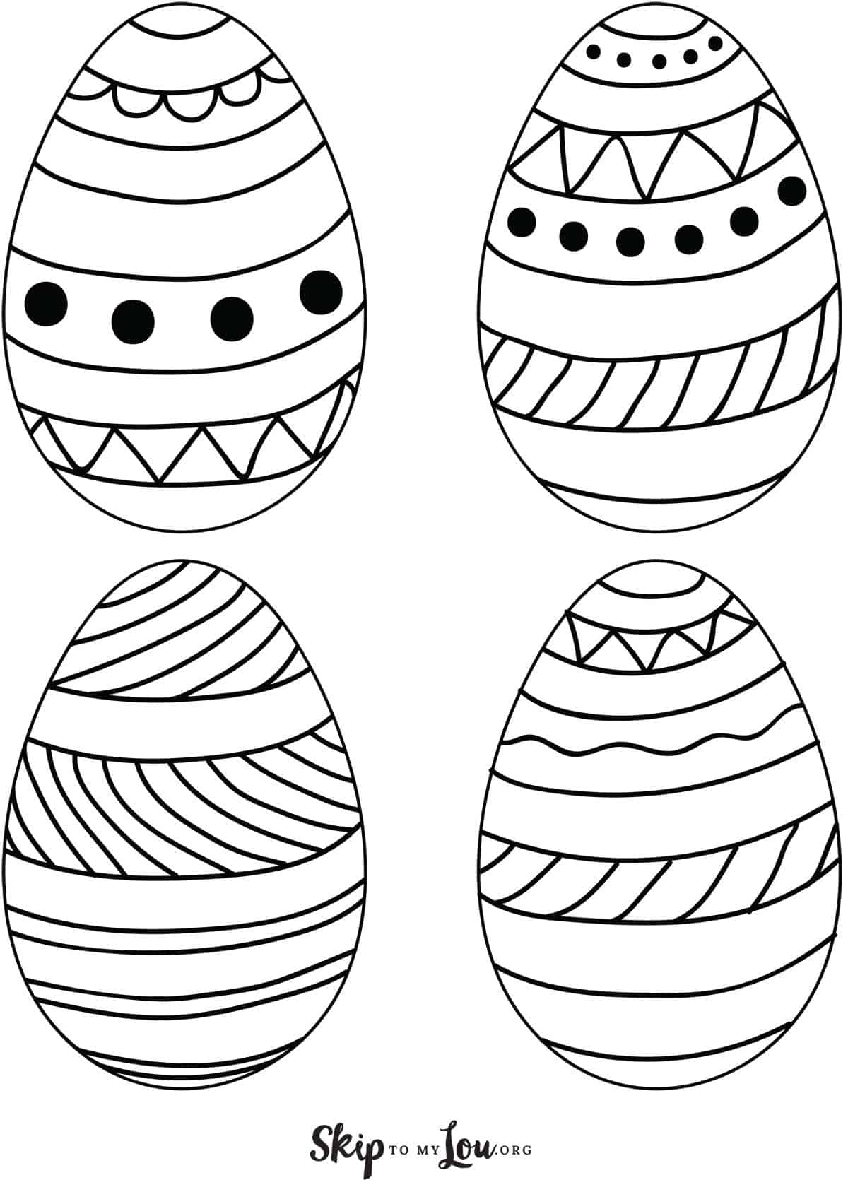 Easter Egg Templates with Pictures for FUN Easter Crafts | Skip To My Lou