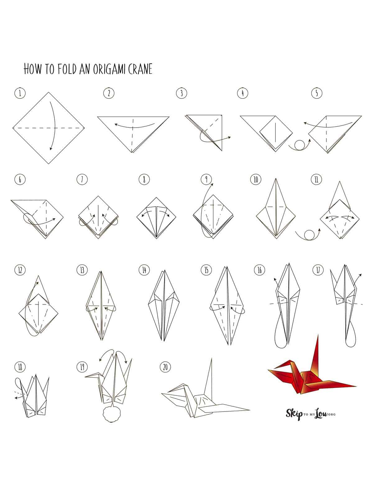Origami Crane Printable Instructions Printable World Holiday Origami Crane Printable Instructions Printable World Holiday