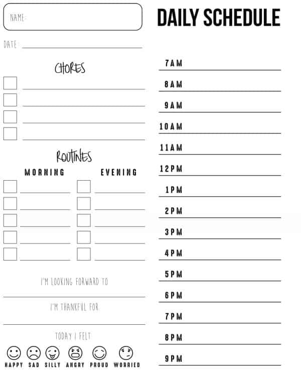 Daily Schedule | Skip To My Lou
