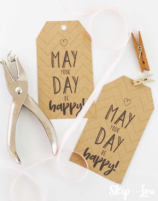 Mason Jar May Day Basket | FREE Printable Tags | Skip To My Lou