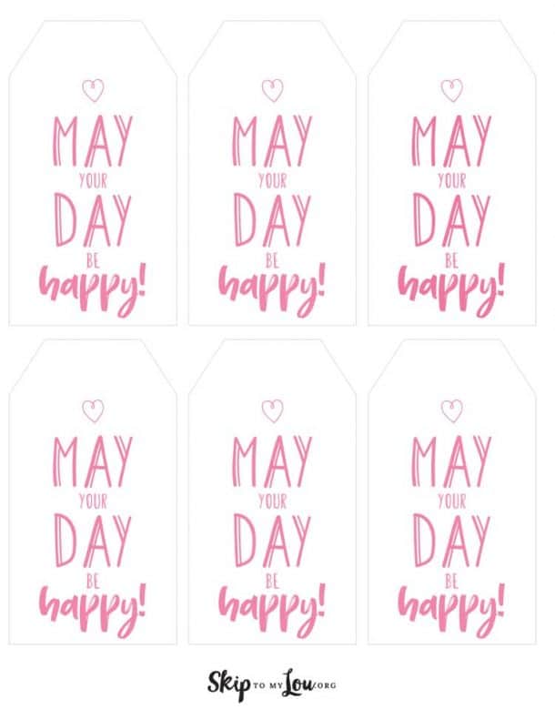 Mason Jar May Day Basket | FREE Printable Tags | Skip To My Lou