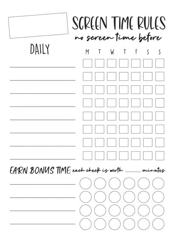 Screen Time Rules Printable | Skip To My Lou