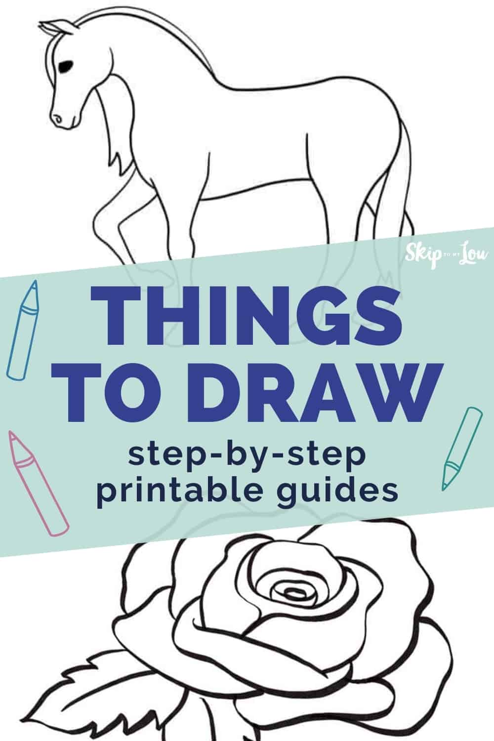 Things to Draw - Step by Step Printable Guides | Skip To My Lou
