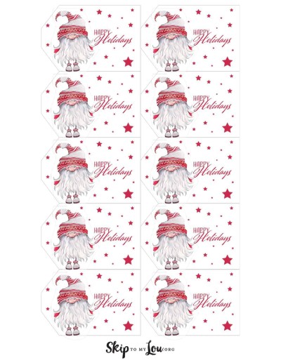Gnome Gift Tags | Skip To My Lou
