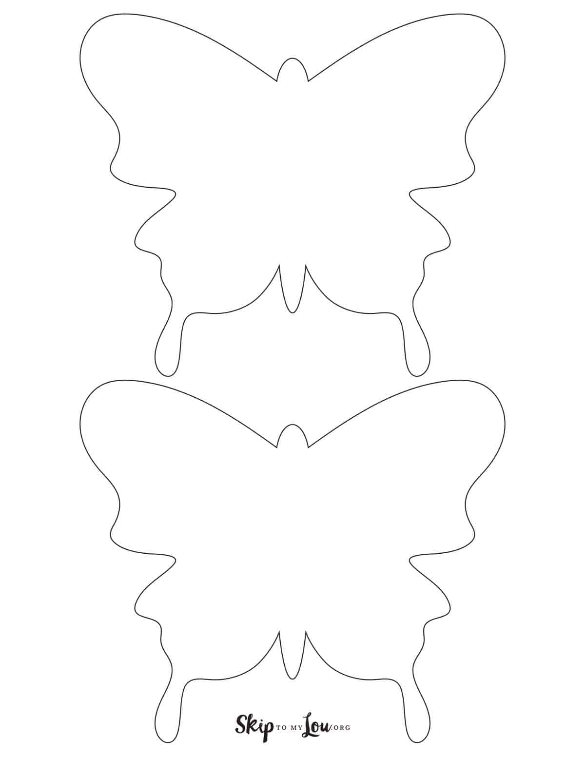 Butterfly Outline | Skip To My Lou