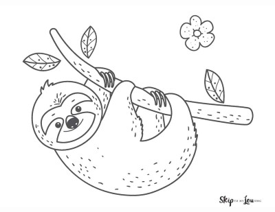 Sloth Coloring Pages | Skip To My Lou