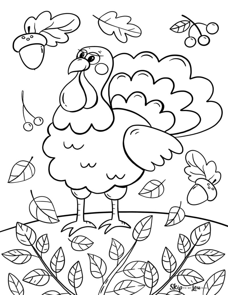 The CUTEST Free Turkey Coloring Pages | Skip To My Lou