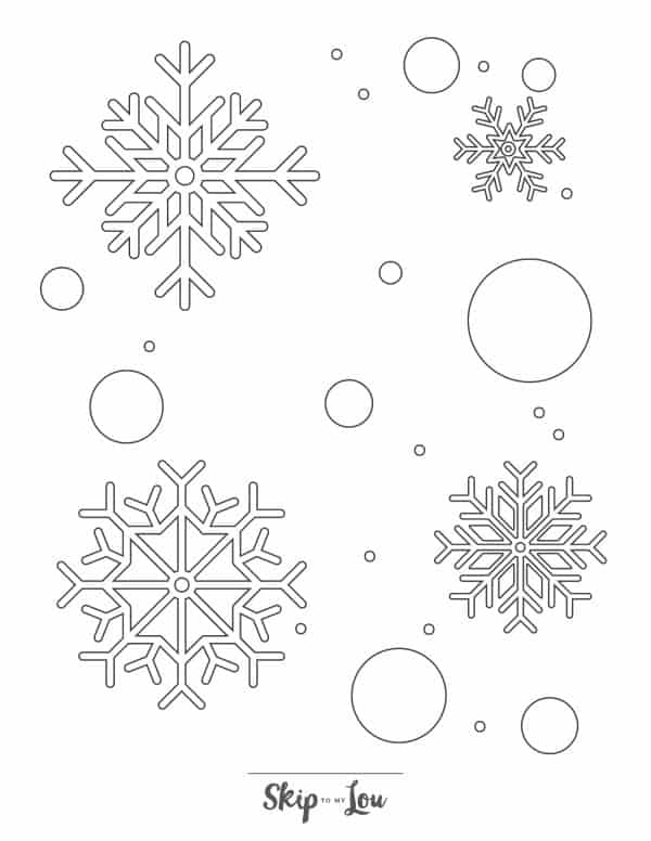 Snowflake Winter Coloring Pages Snowflakes