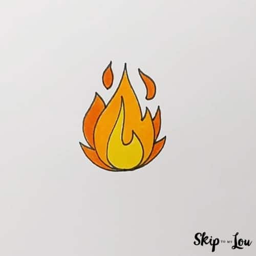 5 Easy Step Guide on How to Draw a Fire | Skip To My Lou