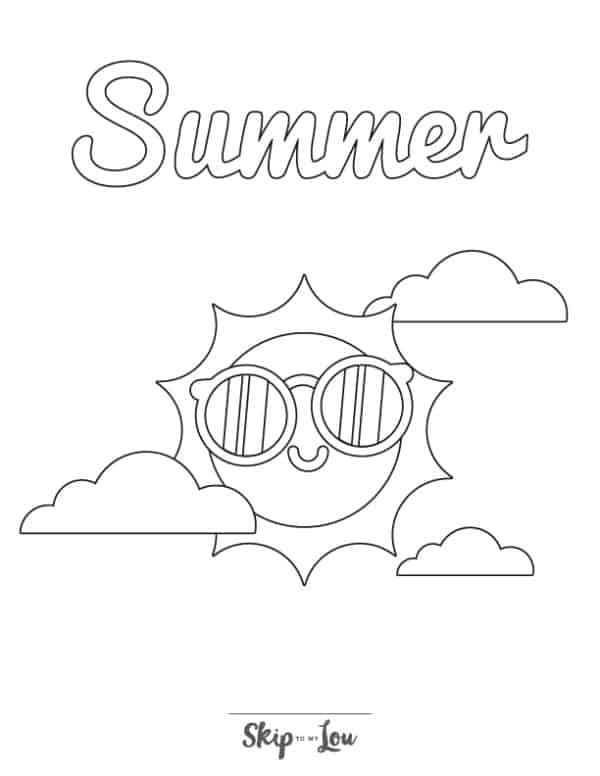 Free Printable Summer Coloring Page | Skip To My Lou