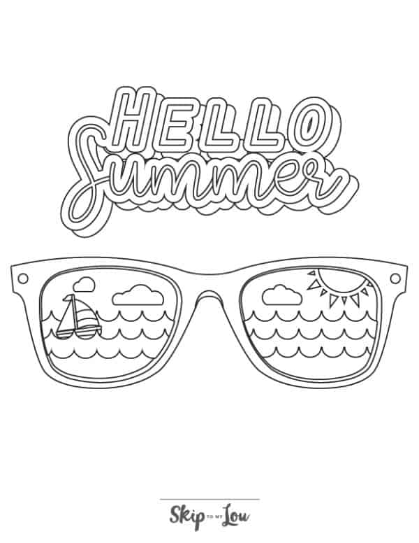 Free Printable Summer Coloring Page | Skip To My Lou
