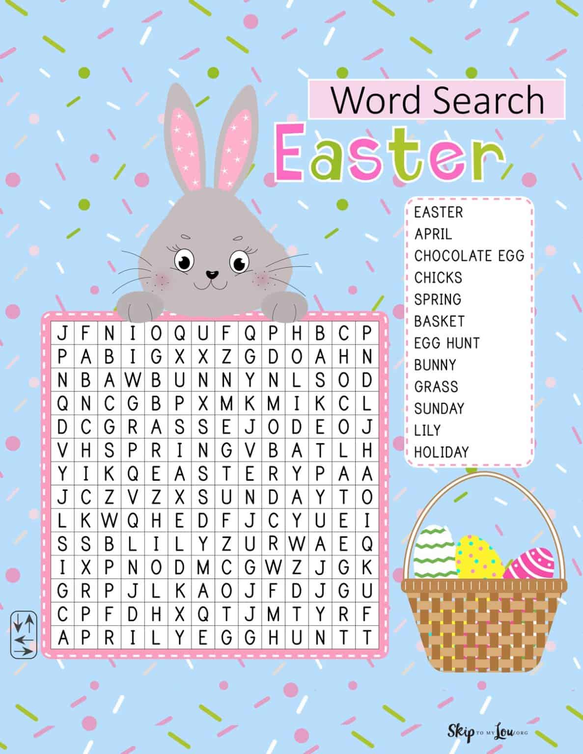 Collection of Fun Easter Word Search | Skip To My Lou