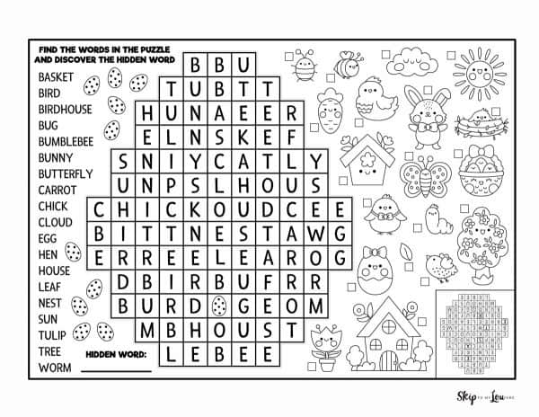 Collection of Fun Easter Word Search | Skip To My Lou