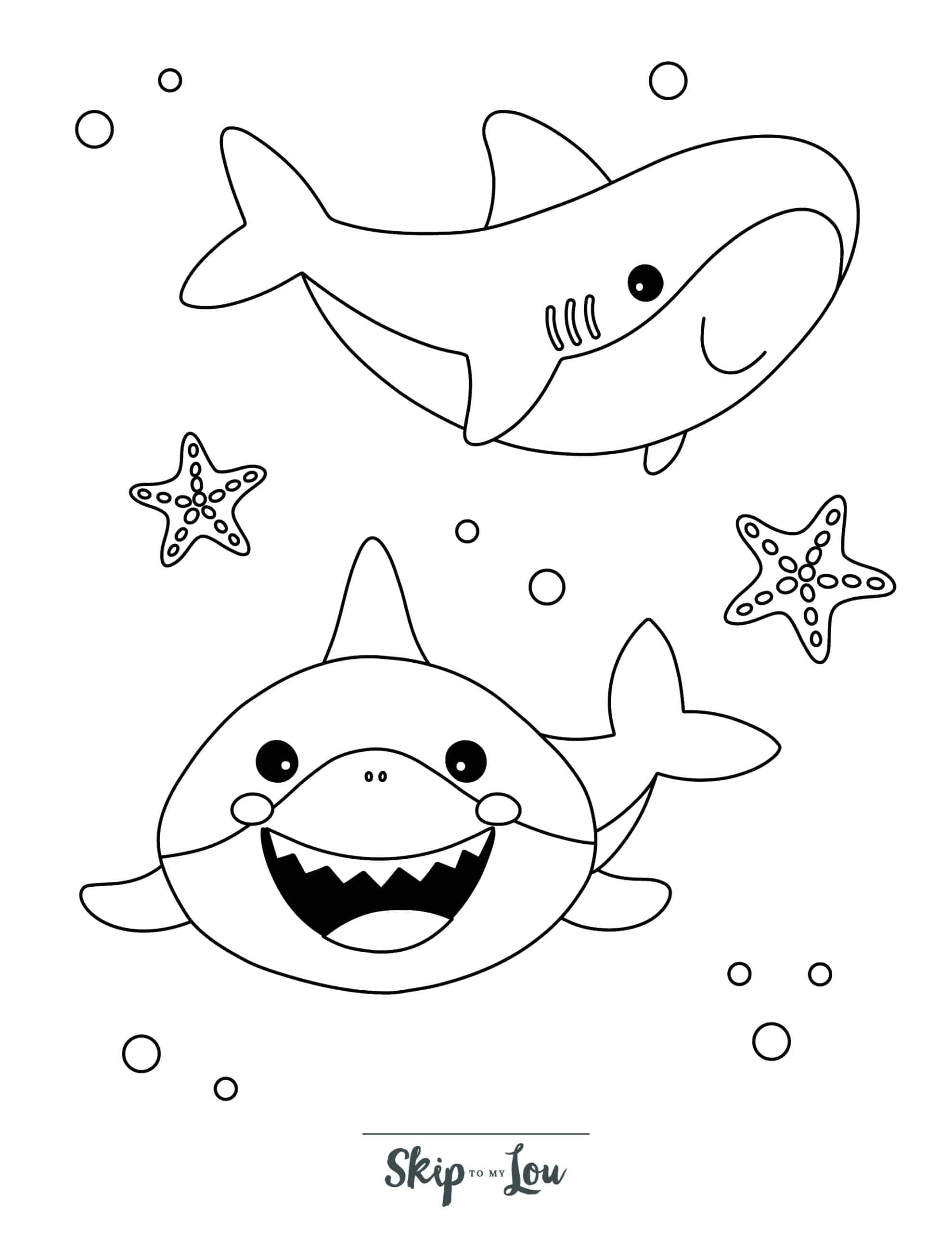 Dive into Fun with Free Shark Coloring Pages | Skip To My Lou