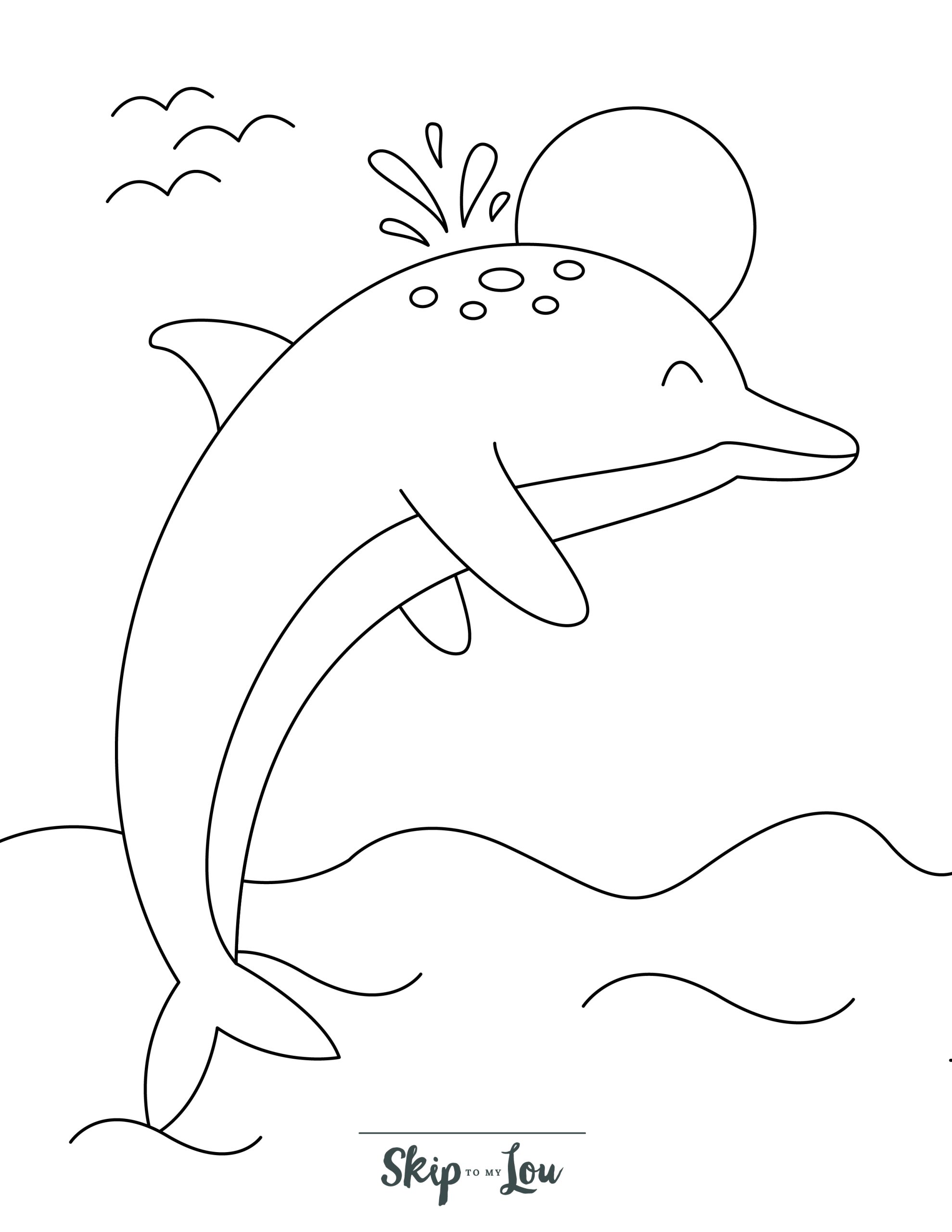 Dolphin Coloring Pages (Free Printables) | Skip To My Lou
