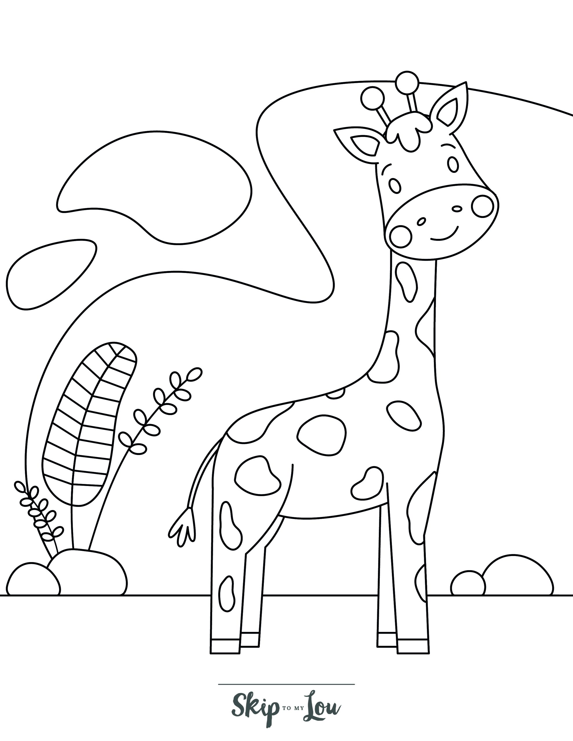 Free Giraffe Coloring Pages to Download and Print | Skip To My Lou