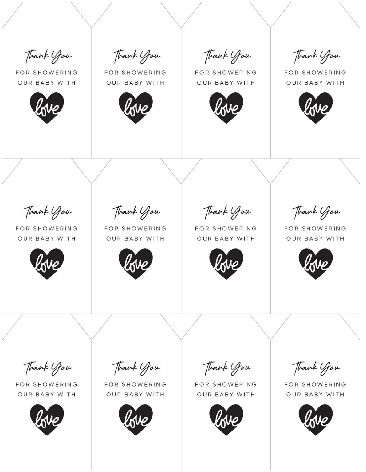Charming Baby Shower Favor Tags: Free Printable for Your Thank You ...