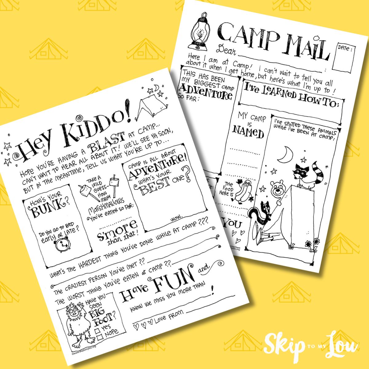 Free Printable Letters for Summer Camp | Skip To My Lou