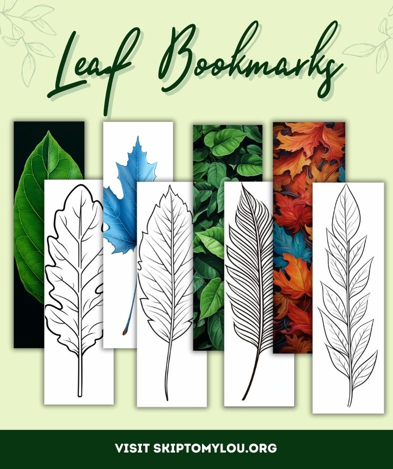Leaf Bookmark Set: Craft Bookmarks for Book Lovers | Skip To My Lou