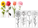 DIY Printable Flower Bookmark for You to Make | Skip To My Lou
