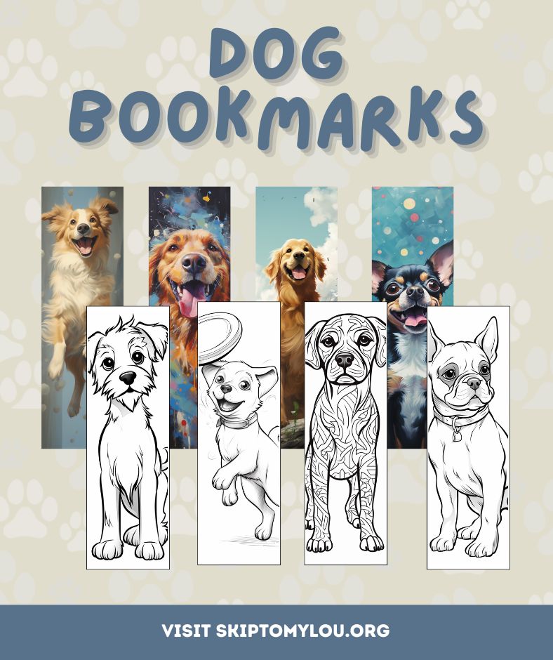 Dog Bookmark: Easy DIY Paper Bookmarks for Your Book | Skip To My Lou