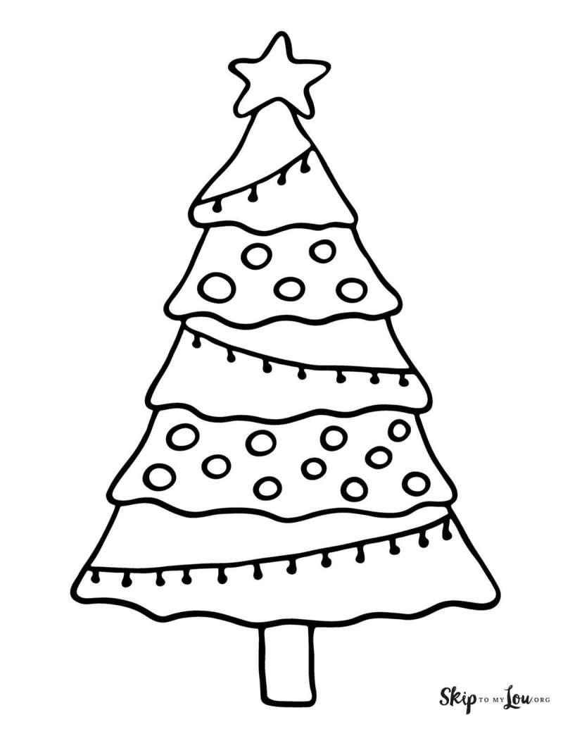 Free Christmas Tree Coloring Pages for Festive Fun! | Skip To My Lou