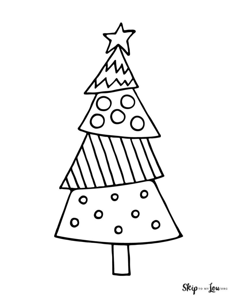 Free Christmas Tree Coloring Pages for Festive Fun! | Skip To My Lou