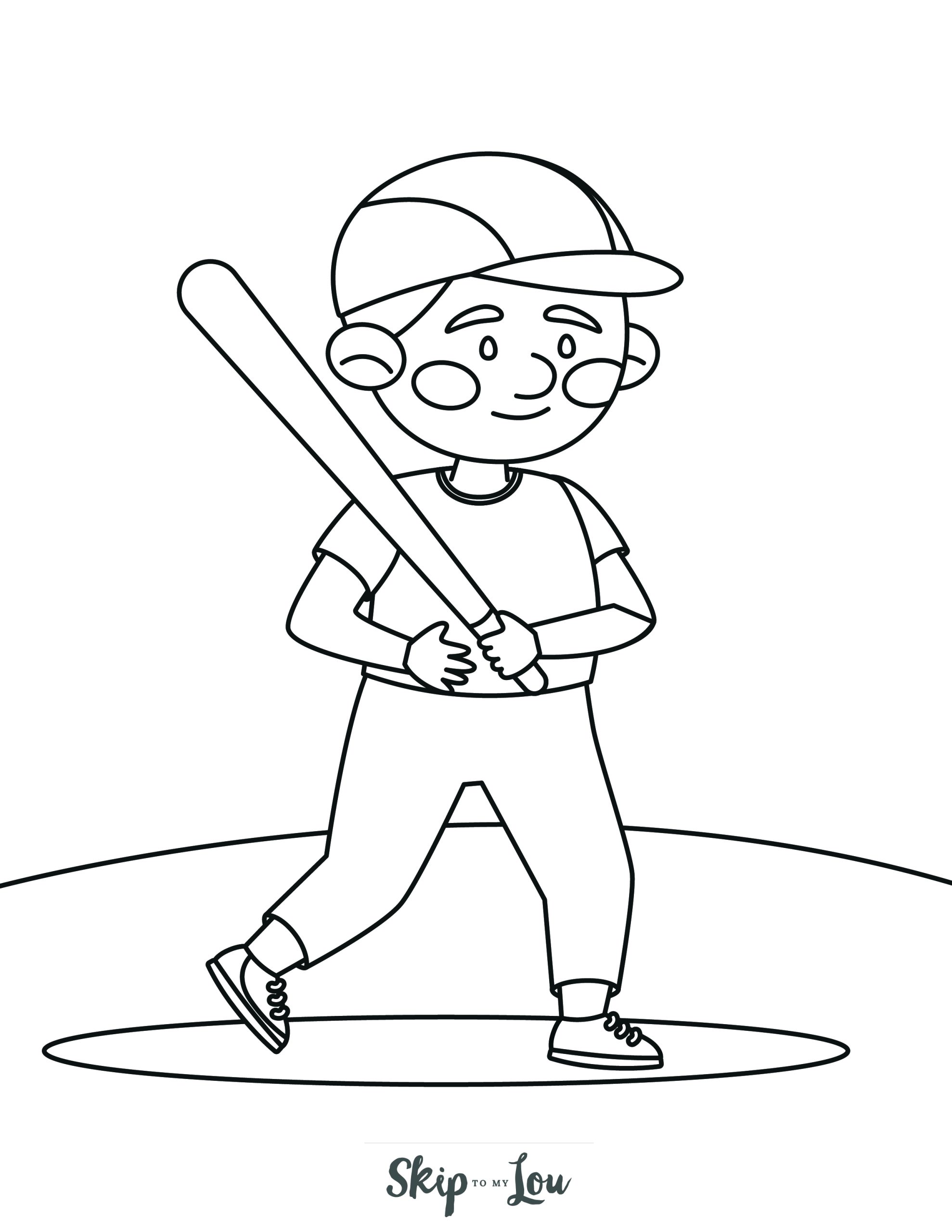 Baseball Coloring Pages - Free Printables for Kids | Skip To My Lou