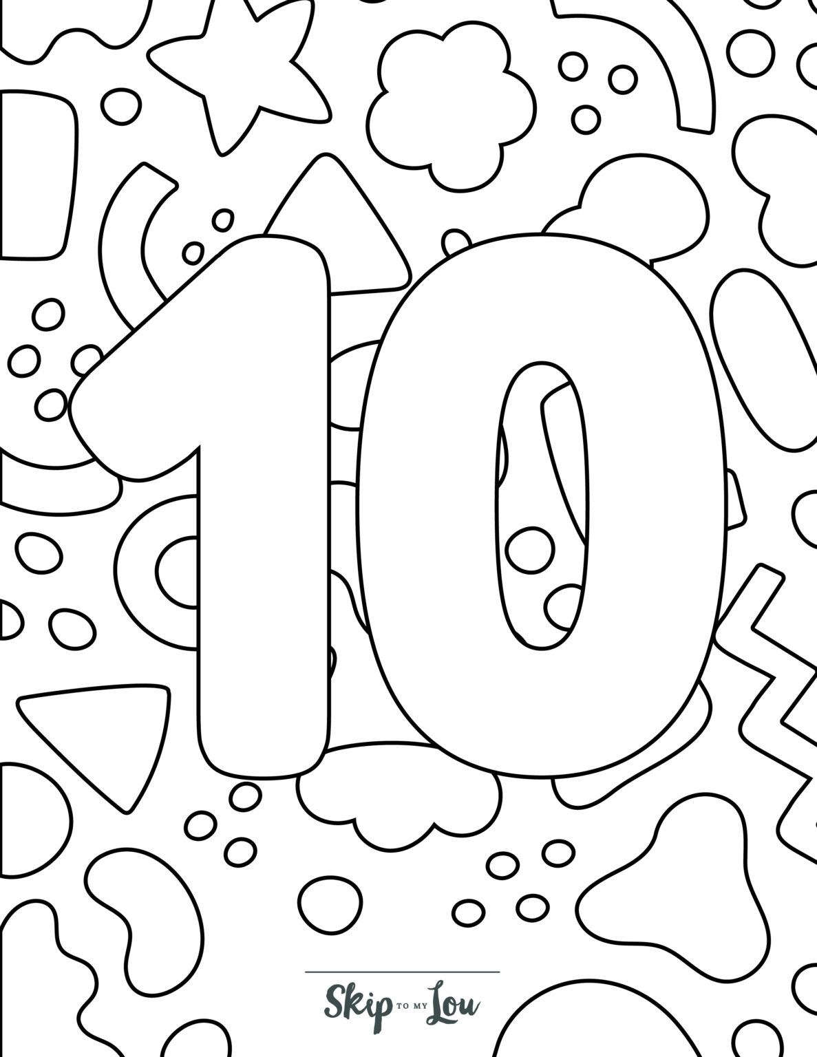 Number Coloring Pages: Free Printable PDF for Kids