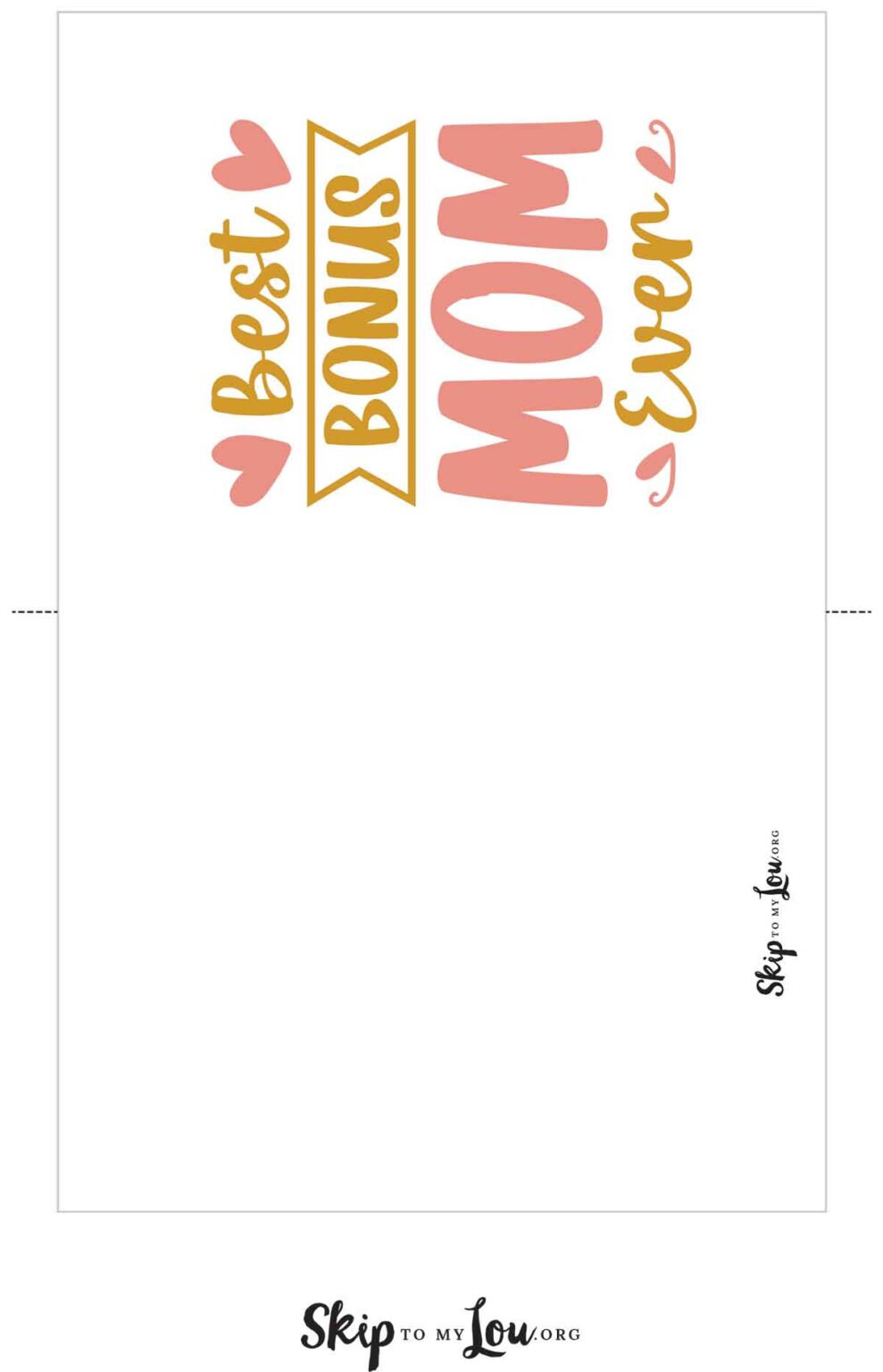 Beautiful Printable Bonus Mom Cards For Mother's Day | Skip To My Lou