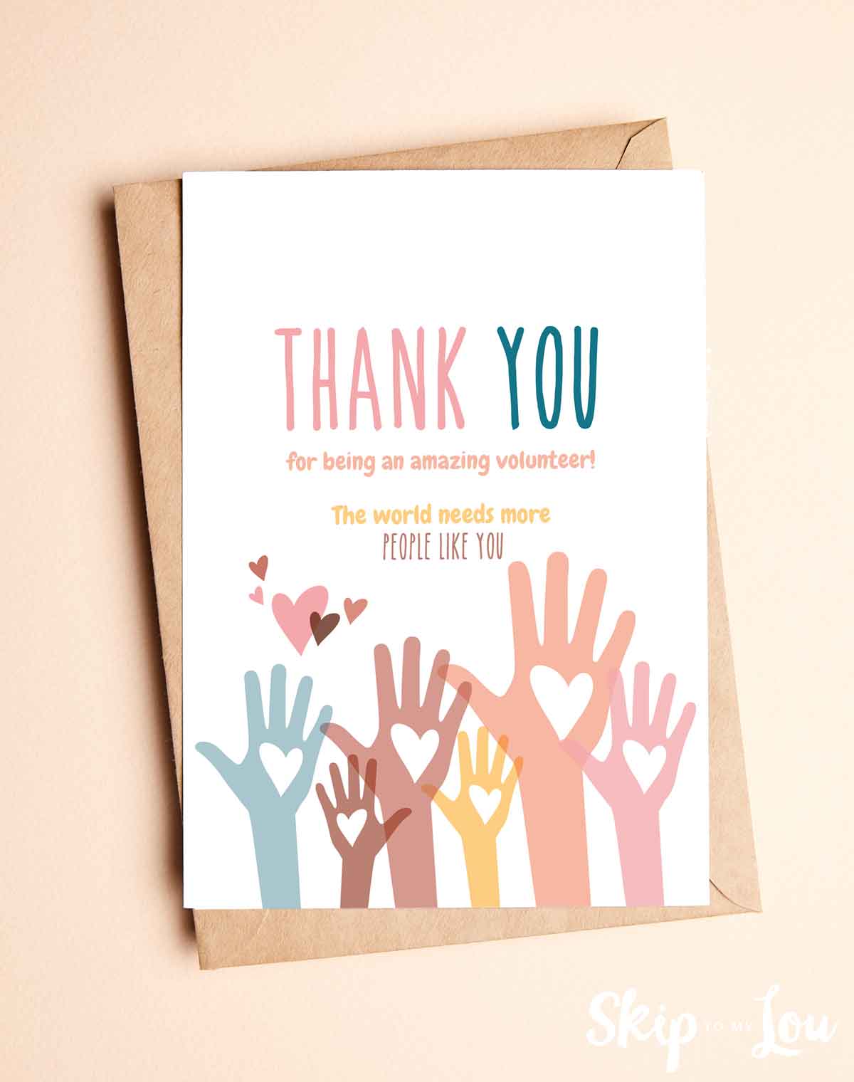 Thank You Volunteers {Free Printable Card} | Skip To My Lou