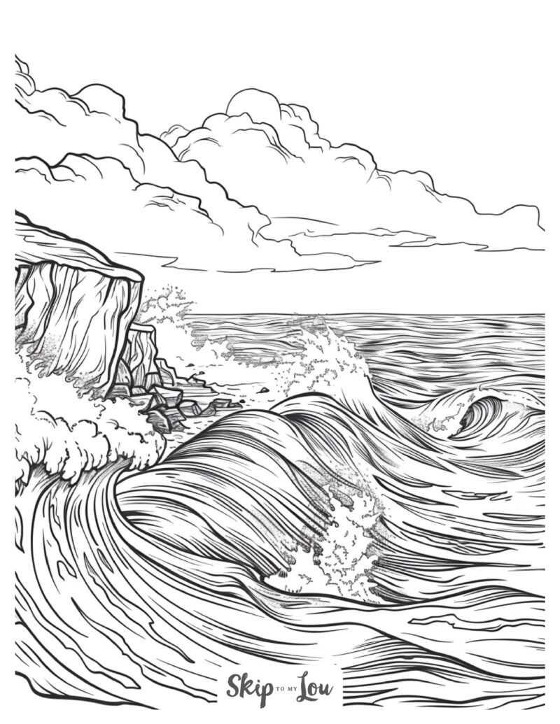 21 Otherworldly Ocean Coloring Pages: Free printables | Skip To My Lou