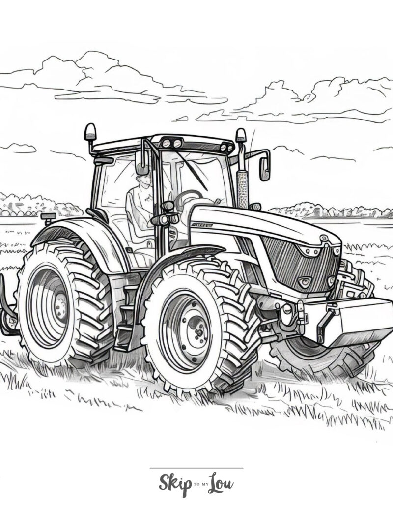 19 Trusty Tractor Coloring Pages: Free Printables | Skip To My Lou