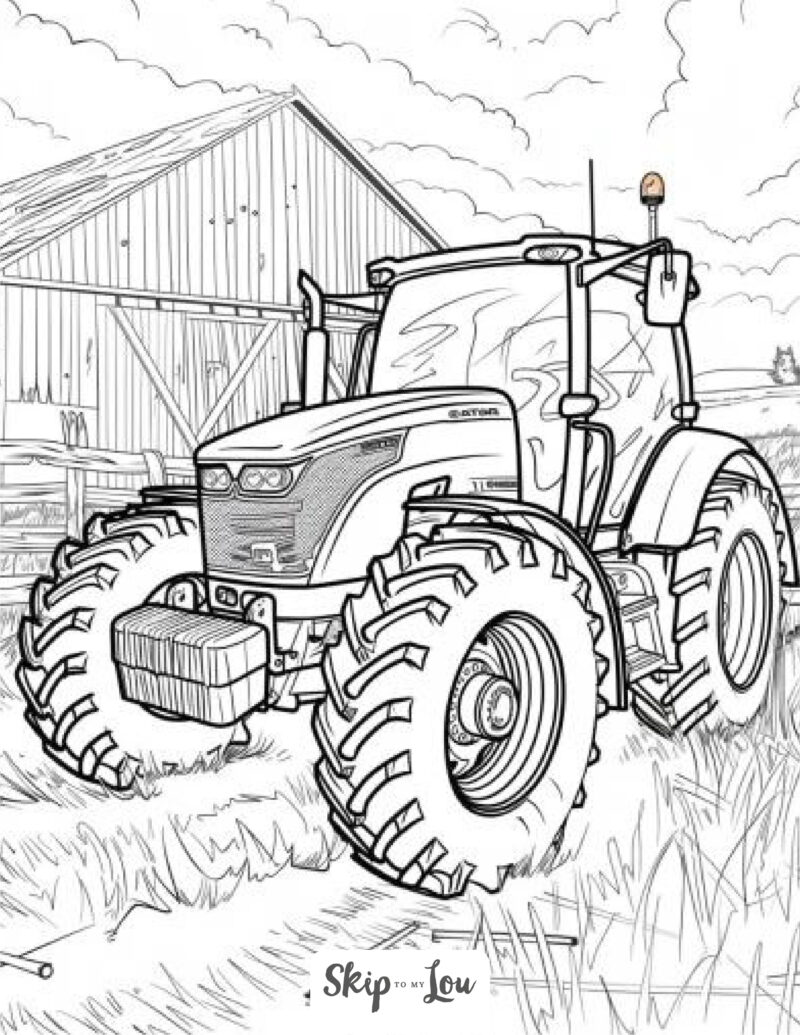 19 Trusty Tractor Coloring Pages: Free Printables | Skip To My Lou