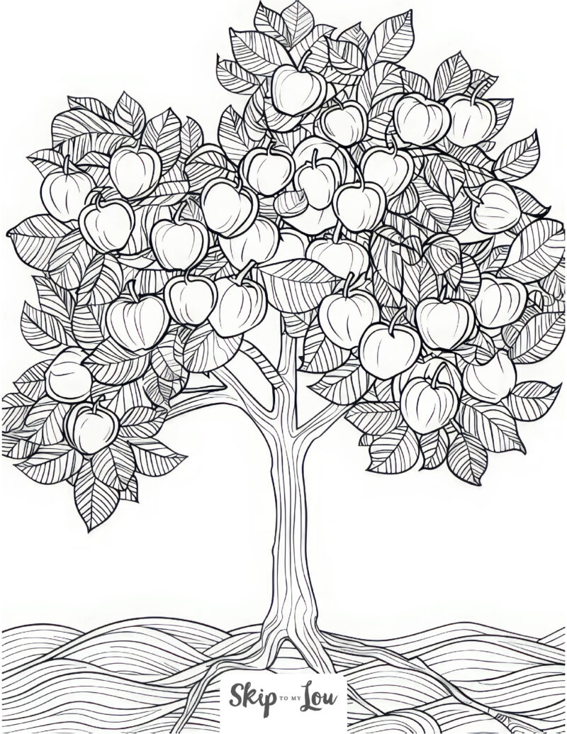 23 Towering Tree Coloring Pages: Free Printables | Skip To My Lou
