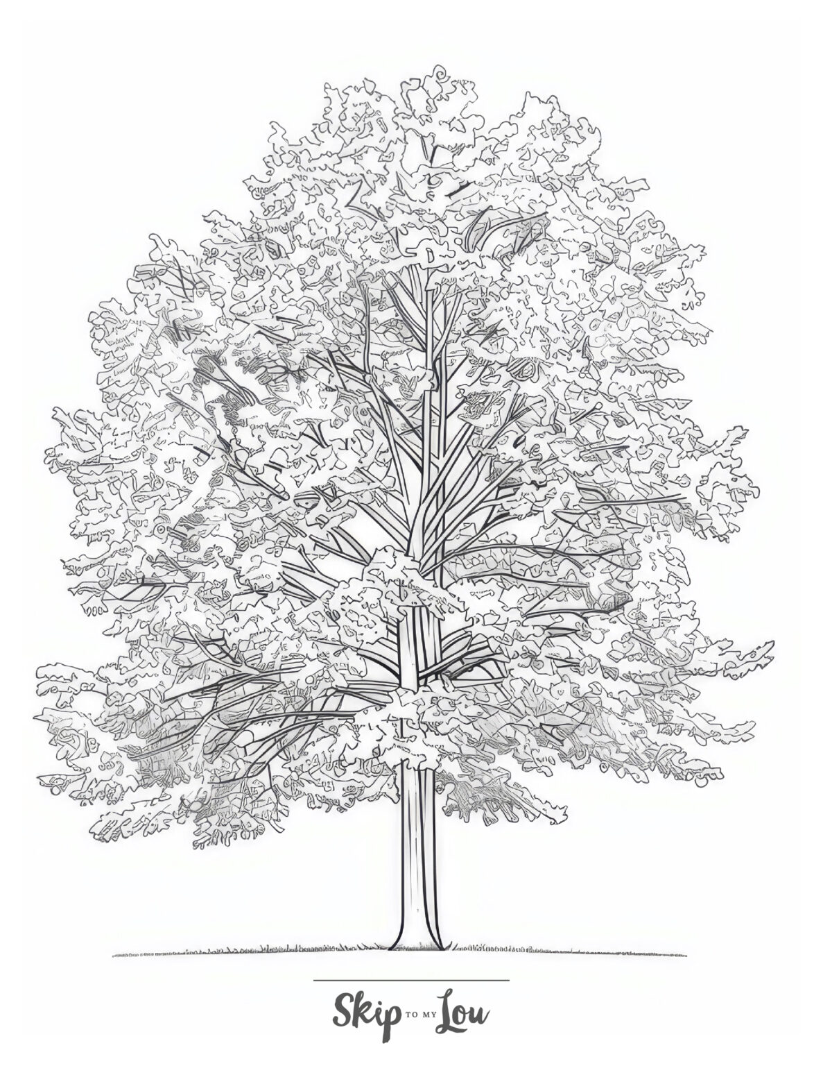 23 Towering Tree Coloring Pages: Free Printables | Skip To My Lou