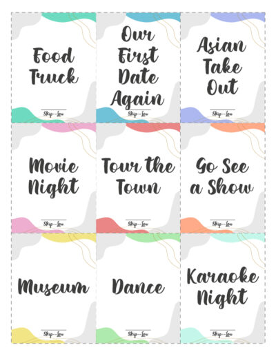 Date Idea Cards {Free printables} | Skip To My Lou