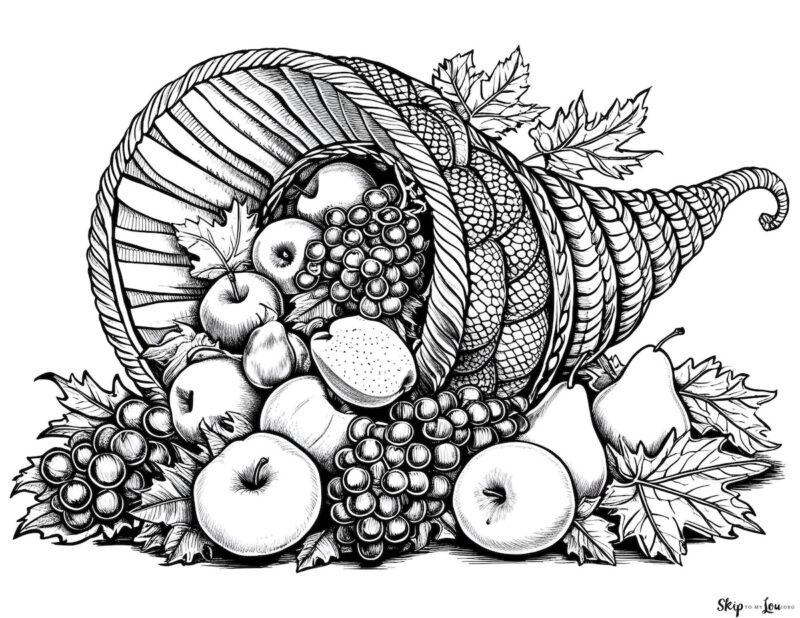 Cornucopia Coloring Pages | Skip To My Lou