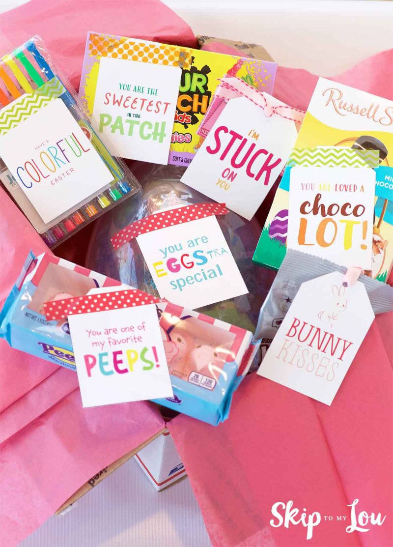 Easter Care Package Ideas + Free Printable Tags