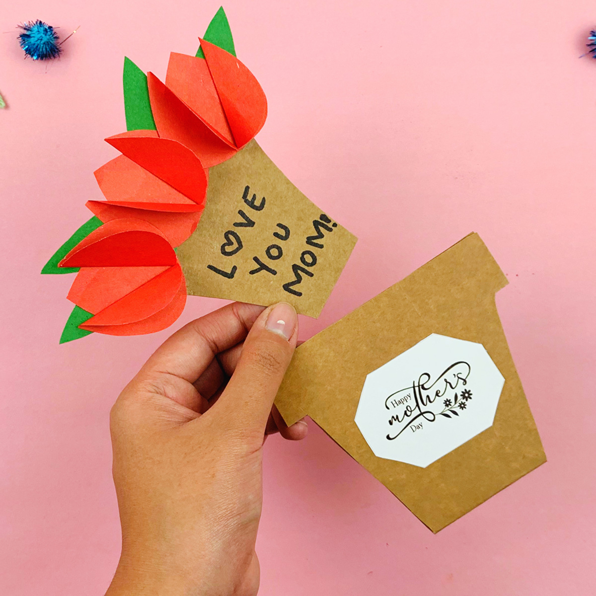 Happy Mothers Day Card– Free Printable Flower Pot Craft | Skip To My Lou