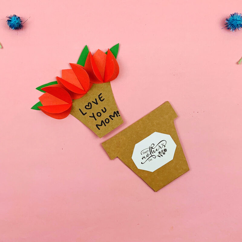 Happy Mothers Day Card– Free Printable Flower Pot Craft | Skip To My Lou